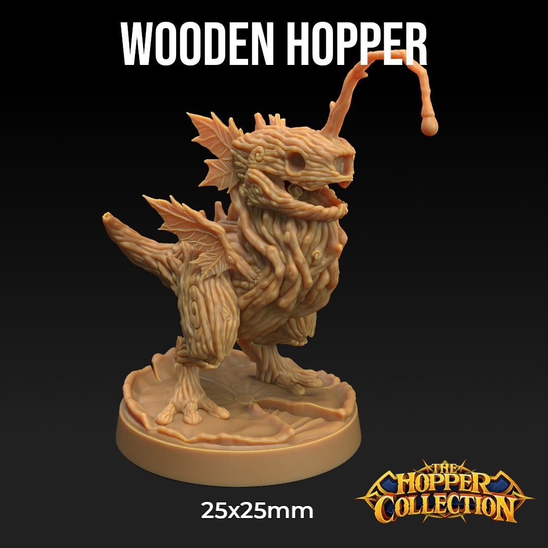 Wooden Hopper Dragon Trappers Lodge Printed W/ High Durability Resin ...