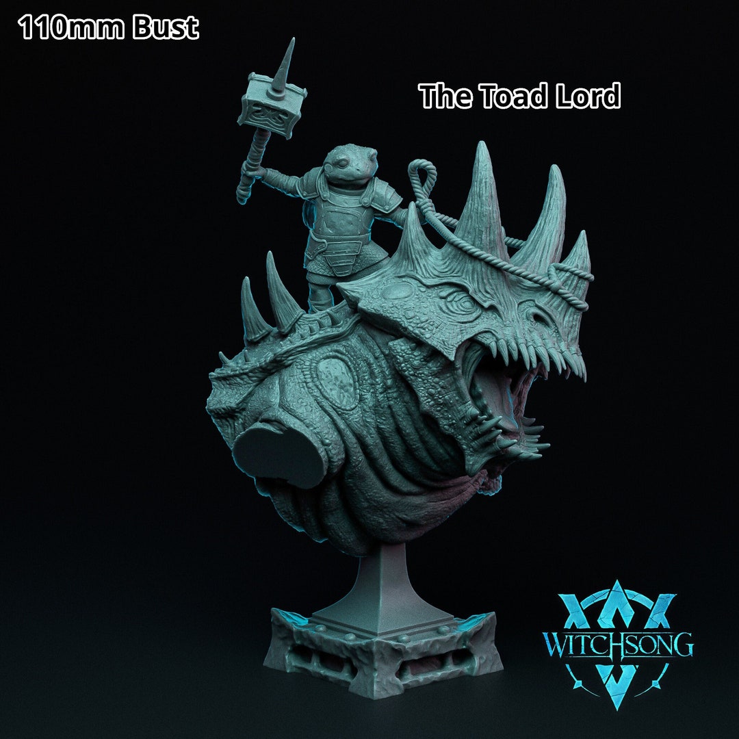 The Toad Lord Bust | Witchsong Miniatures | Approx. 11cm Tall - Etsy