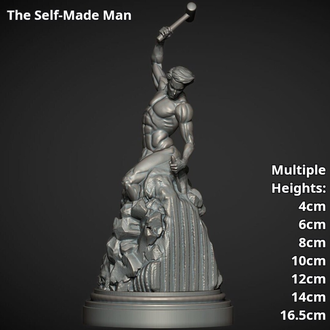 The Self Made Man 1 3 6 7 Height Variants 4cm to 16.5cm Resin 3D Print ...