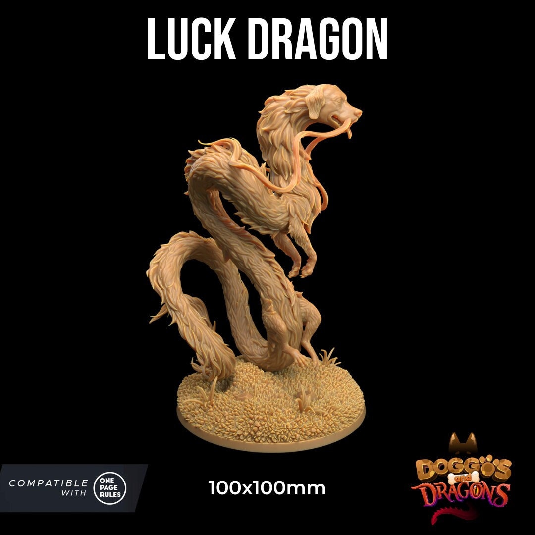 Luck Dragon | Dragon Trappers Lodge | Doggos & Dragons | 32mm Scale - Etsy