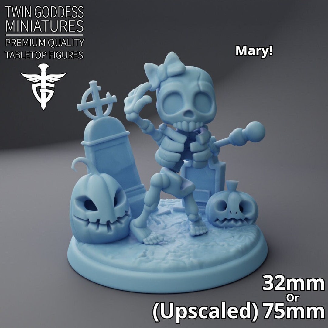 Mary! the Skeleton | Twin Goddess Miniatures | Printed W/ High ...