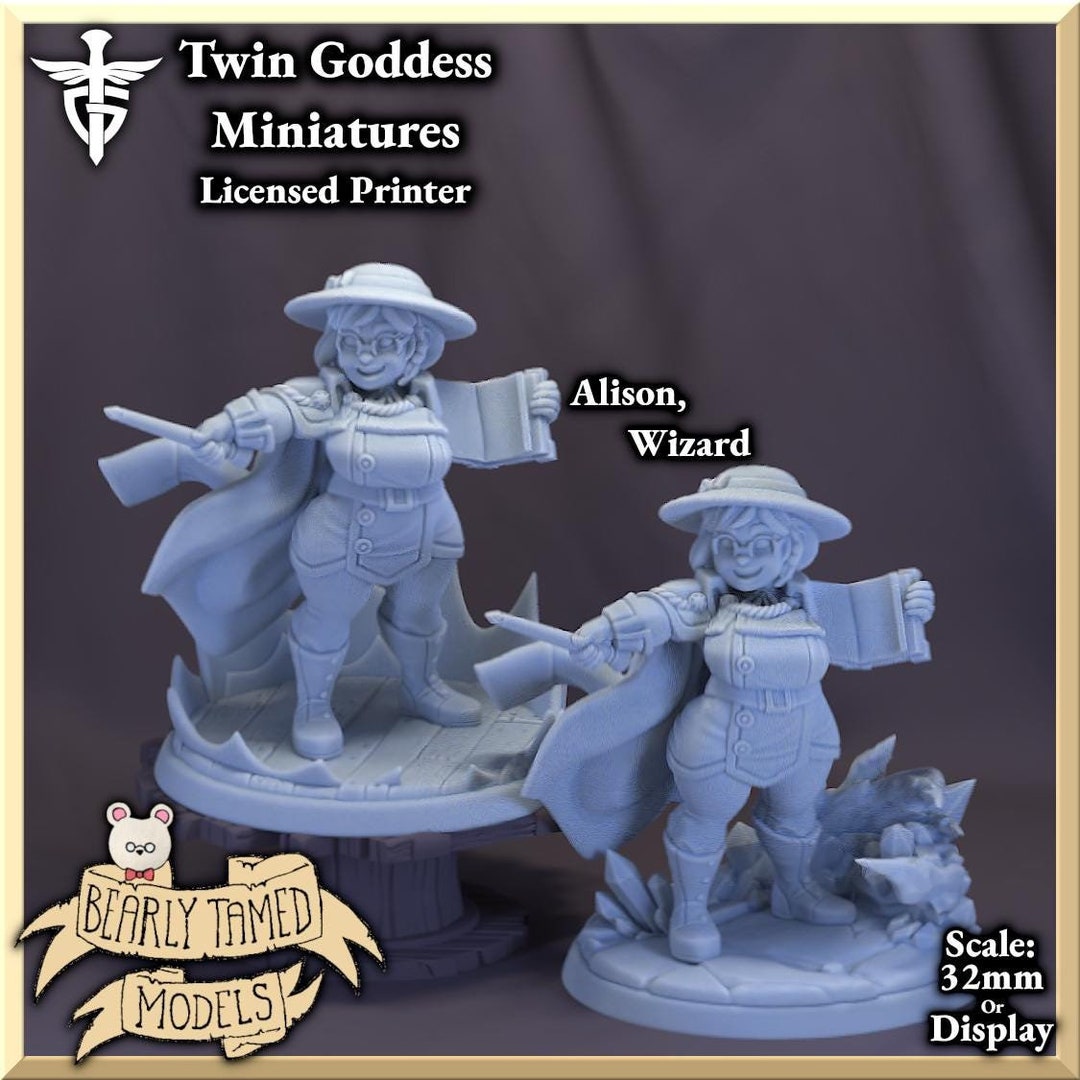 Alison, Wizard | Twin Goddess Miniatures | 32mm/display Scale - Etsy