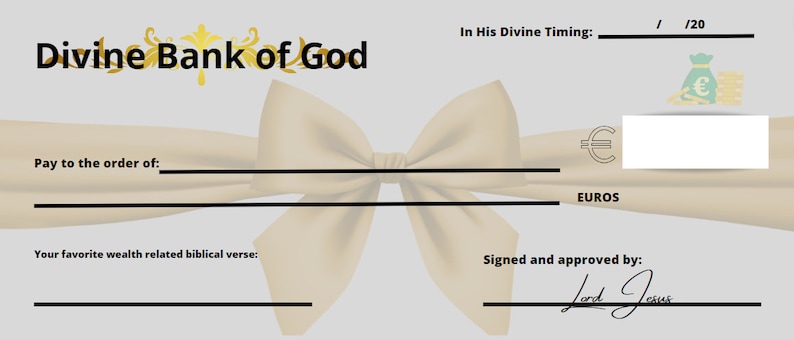 Christian Vision Board Cheque Abundance Printable Templates 2023 PDF ...