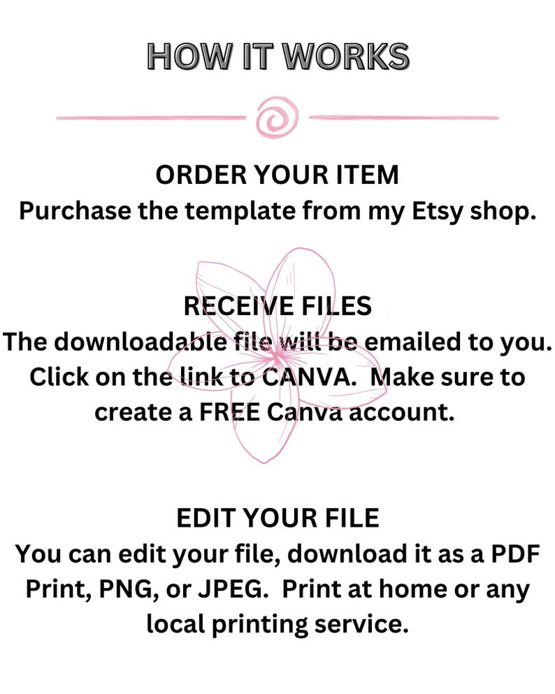 Order Template, Minimalist Business Order Form, Small Business Template ...