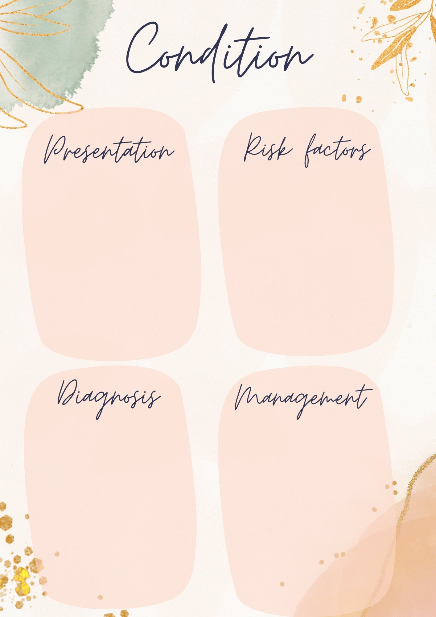 Medical Student Notes Template - Etsy