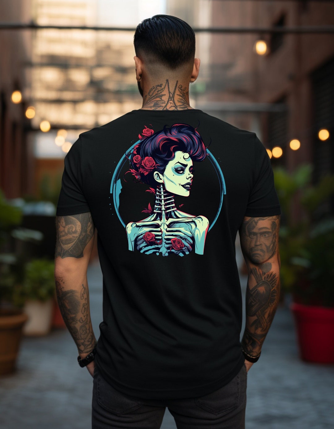 Glamour Bones: Vintage Pin-up Skeleton Tee - Etsy