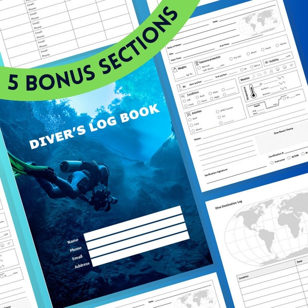 Scuba Dive Log Book - Etsy