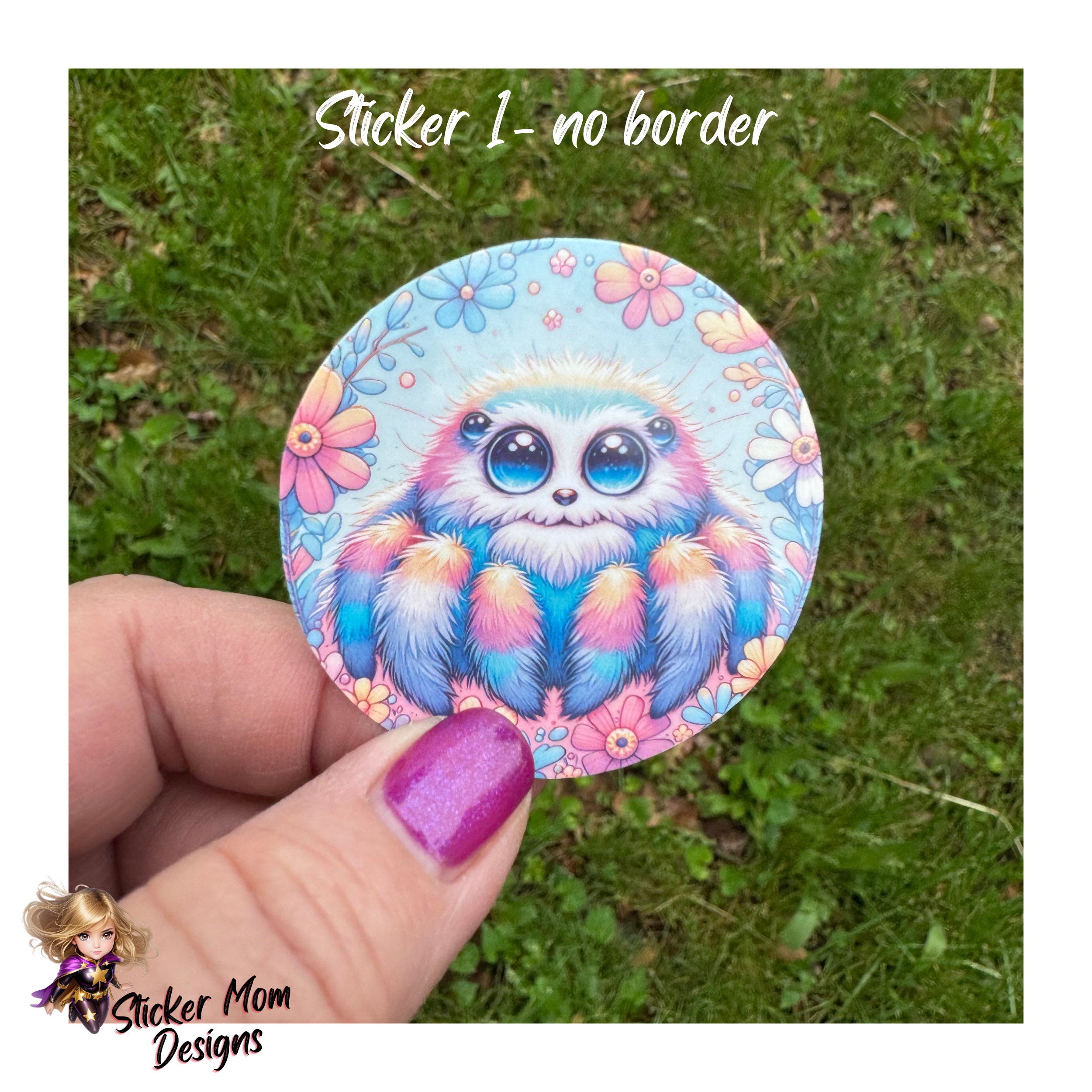 Jumping Spider Stickers Set #6, A 3 Pack of 2 Inch Cute & Creepy ...