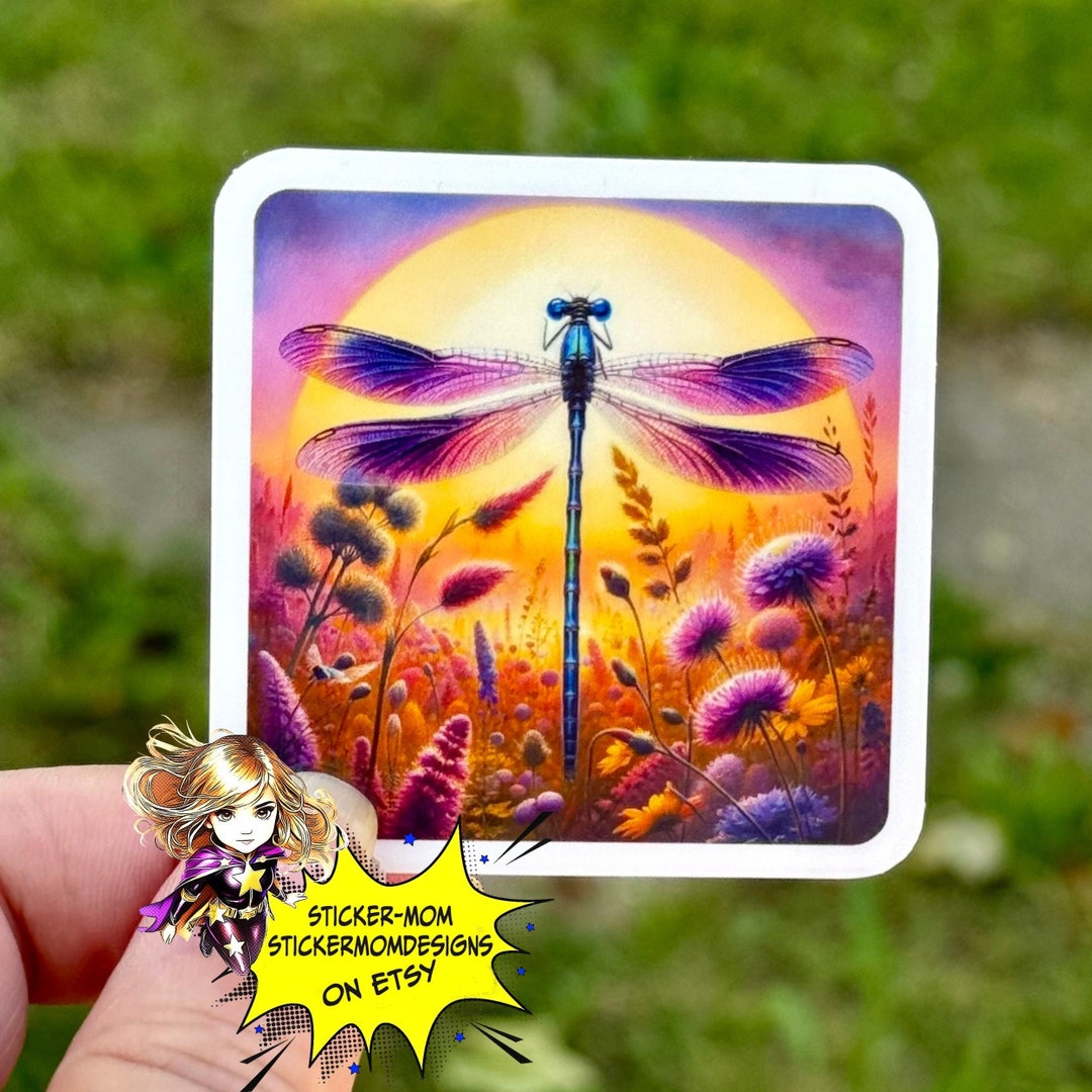 Purple Damselfly Sticker #1 - A Violet Dancer Damselfly (argia ...
