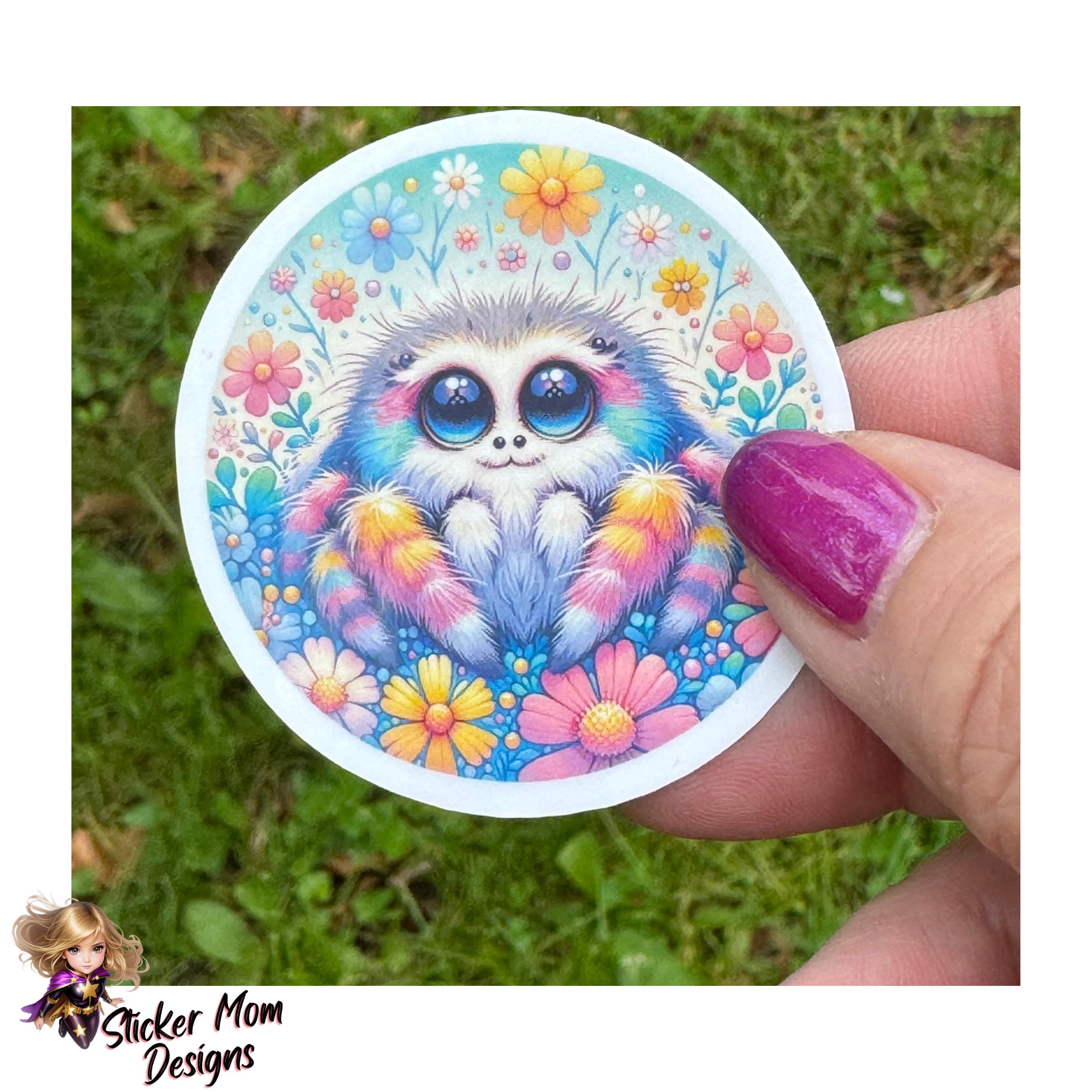 Jumping Spider Stickers Set #6, A 3 Pack of 2 Inch Cute & Creepy ...