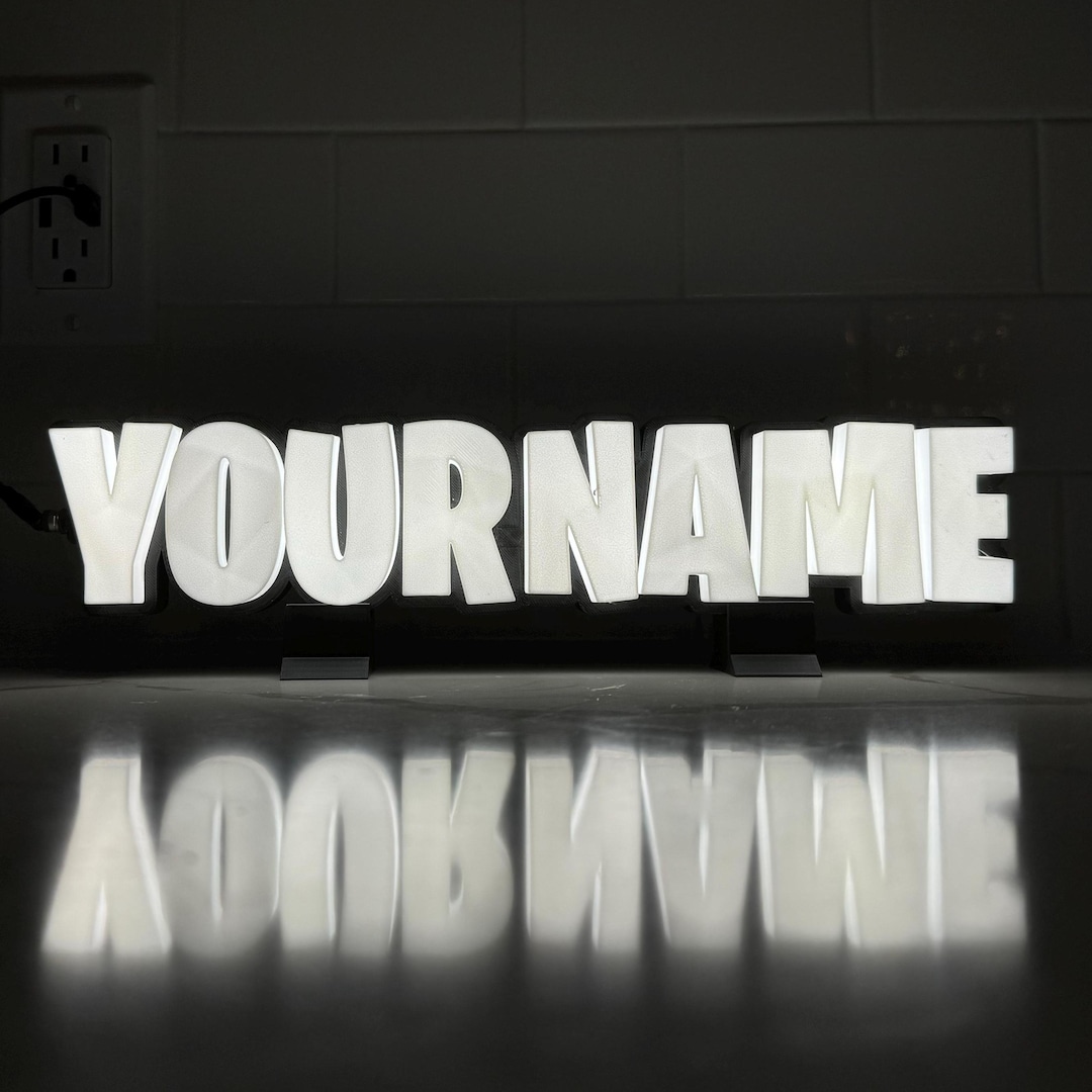 Custom Gaming Led Name Plate/ Battle Royale Led Sign/ 3d Gamertag ...