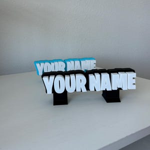 Gamer Name Plate / Personalized Name Sign / Custom 3d Gamertag / Battle ...