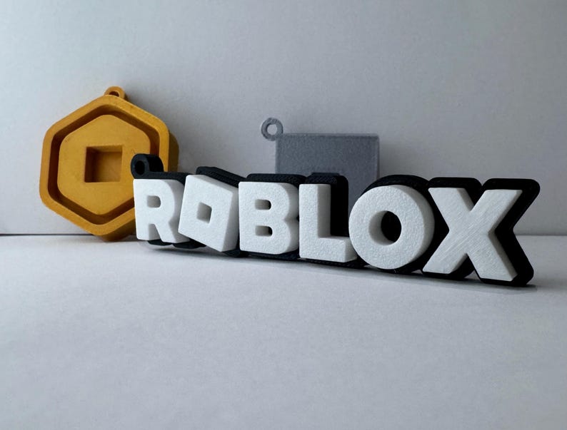 Set of 3 Roblox Style Keychains / Personalized 3d Keychain / Nametag ...
