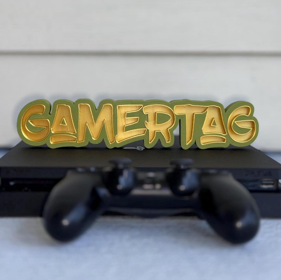 Gamer Tag / Name Plate / Streaming Gamer Tag / 3D Gamertag/ Video Game ...