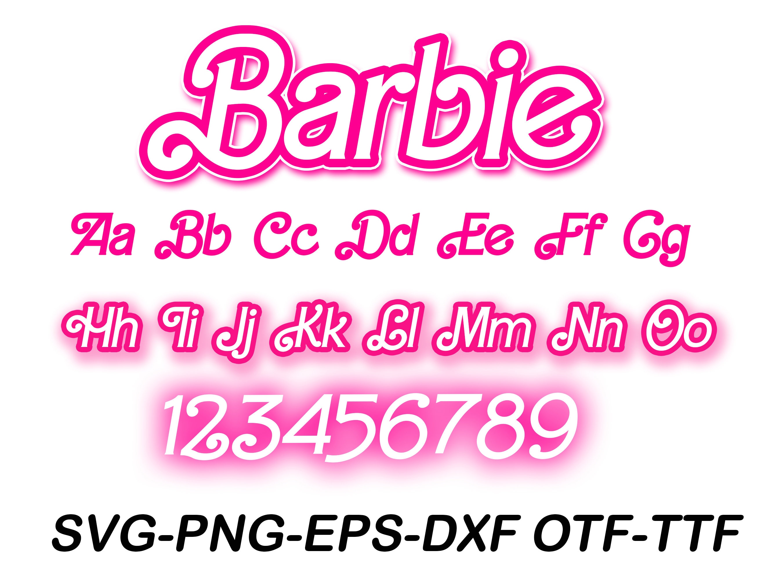 Dolly Font Svg-barbie Font Canva, Custom Barbie Font Files, Barbie Font ...