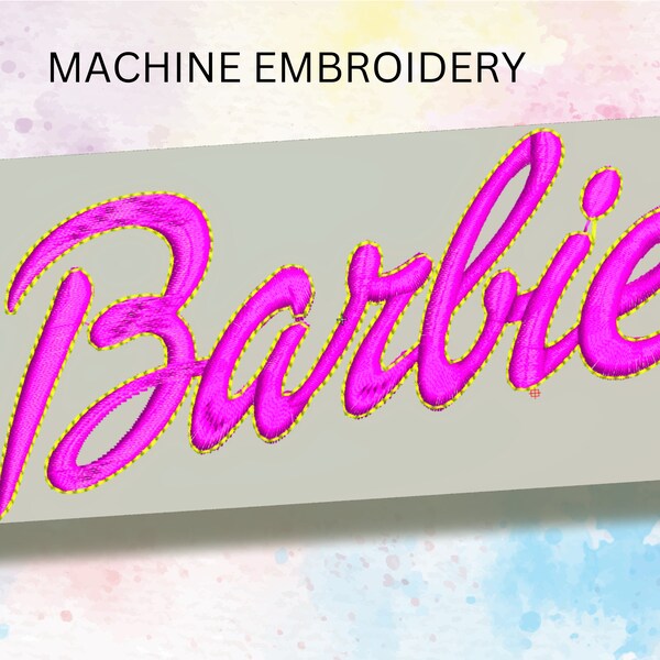Barbie Font Embroidery Machine - Etsy