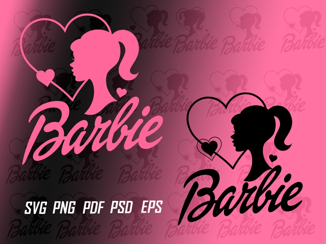 Barbie Doll Head Png, Custom Barbie Style Font, Birthday Girl Svg ...