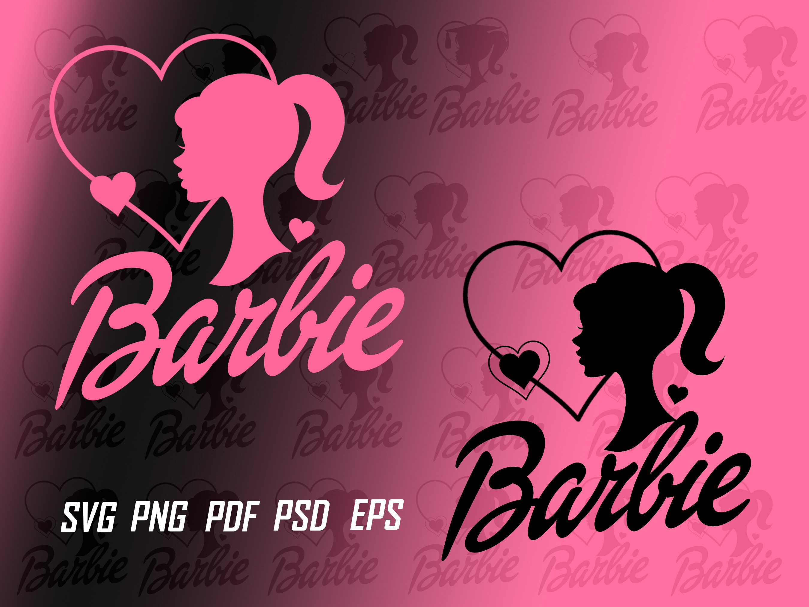 Barbie Doll Head Png, Custom Barbie Style Font, Birthday Girl Svg ...