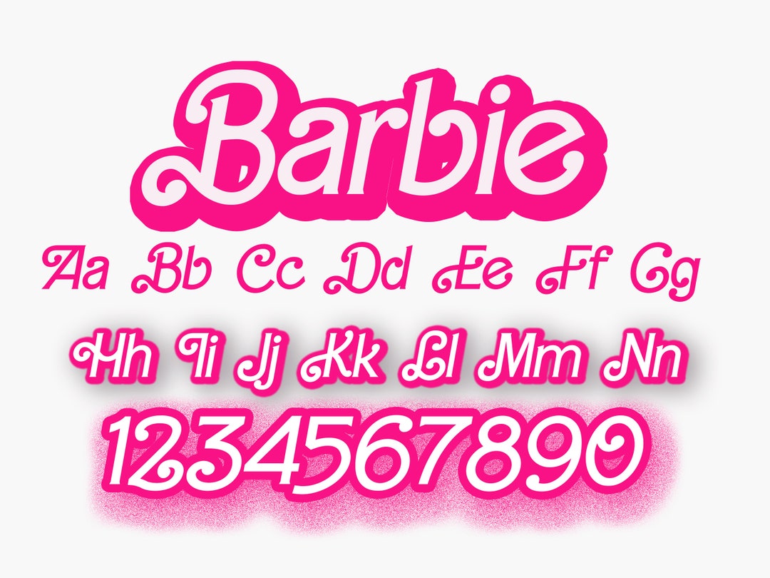 Dolly Font Svg-barbie Font Canva, Custom Barbie Font Files, Barbie Font ...