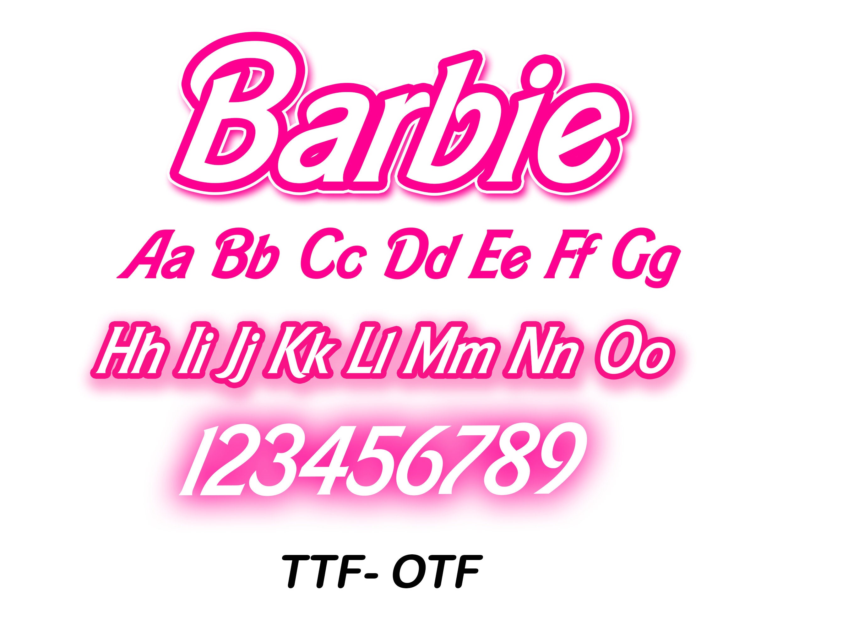 Dolly Font Svg-barbie Font Canva, Custom Barbie Font Files, Barbie Font ...
