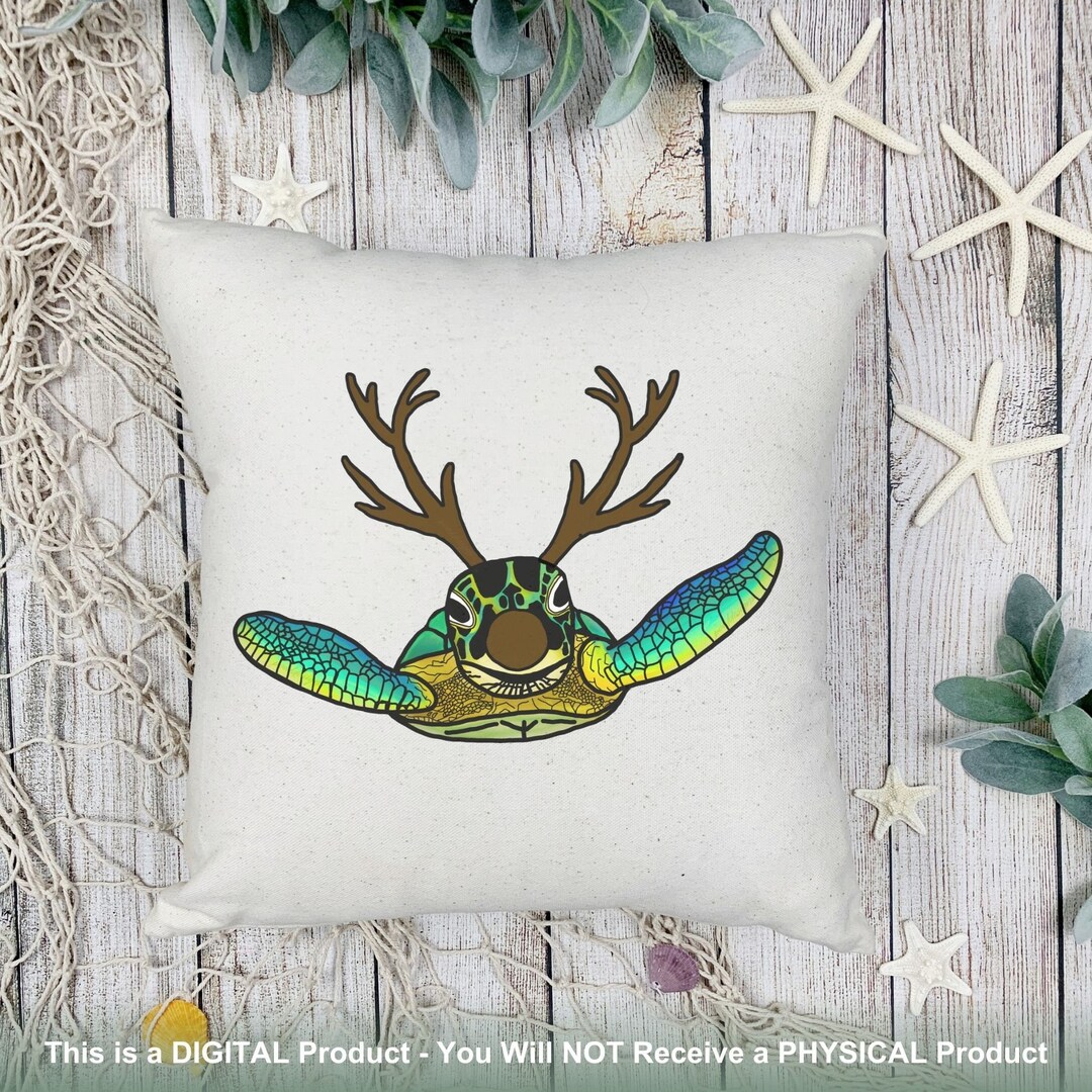 Reindeer Svg, Sea Turtle Svg, Sea Turtle Sticker, Turtle Lover Gift ...