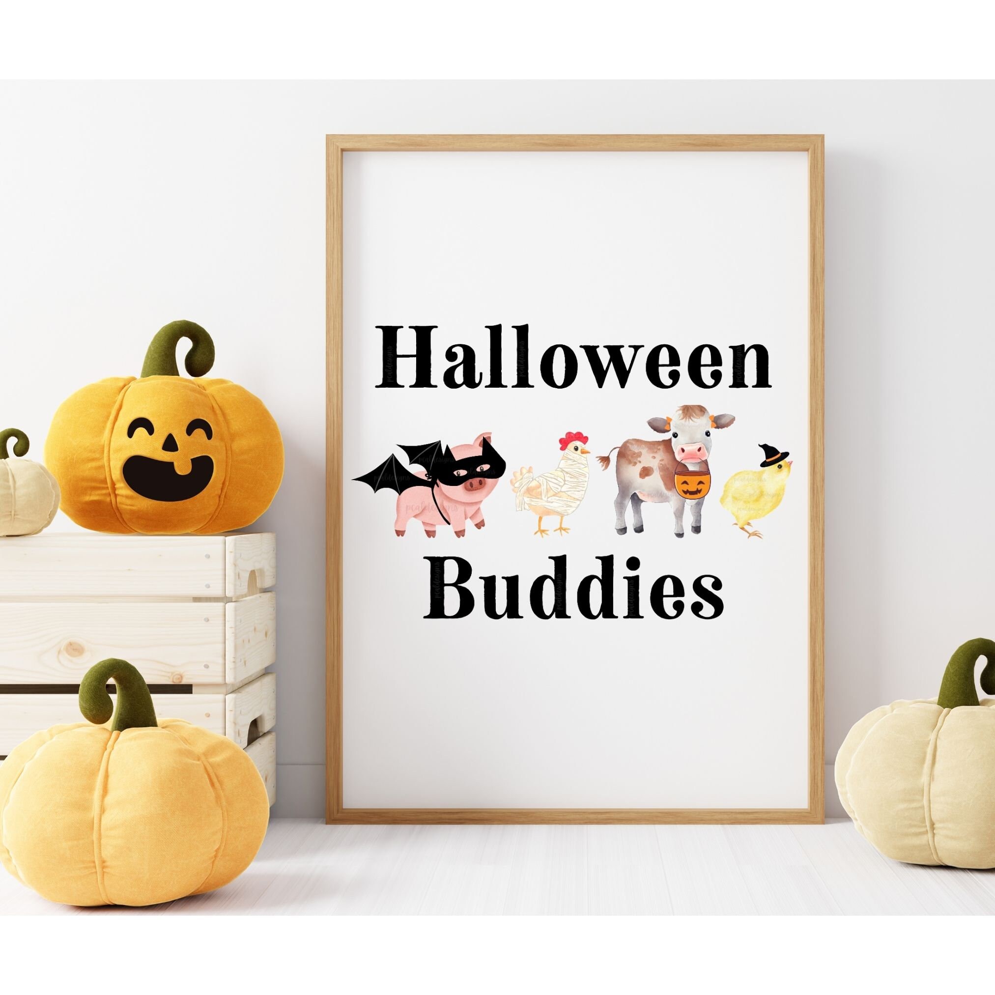 Halloween Barn Animals, Farm Animal PNG, Trick or Treat Halloween Bag ...