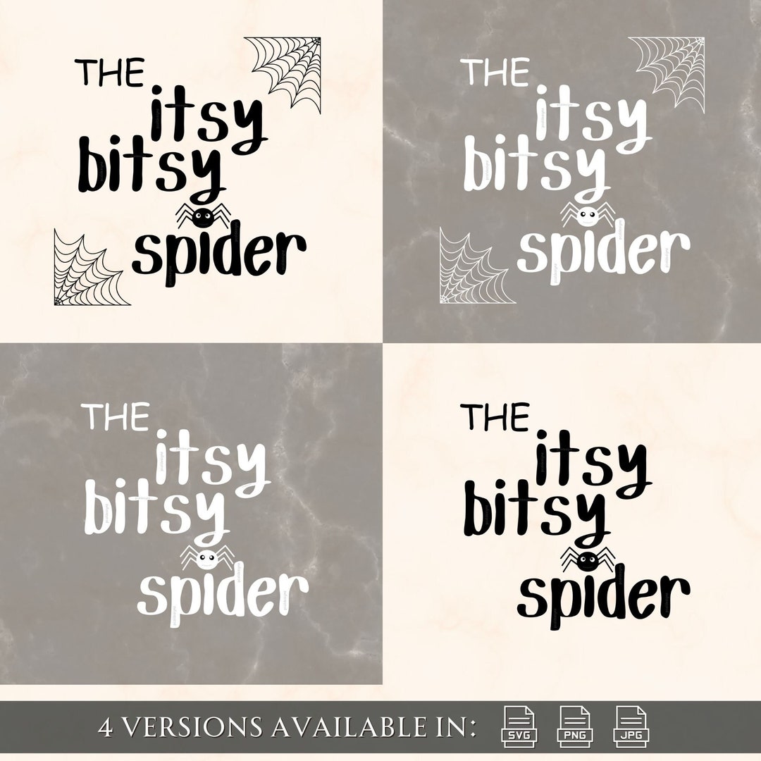 Itsy Bitsy Spider, Halloween SVG, Spider Web SVG, Kids Halloween Tshirt ...