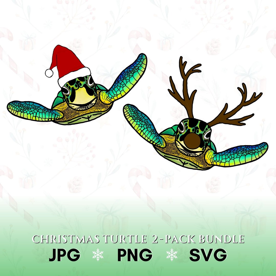 Christmas Png Bundle, Reindeer Svg, Sea Turtle Svg, Sea Turtle Sticker ...