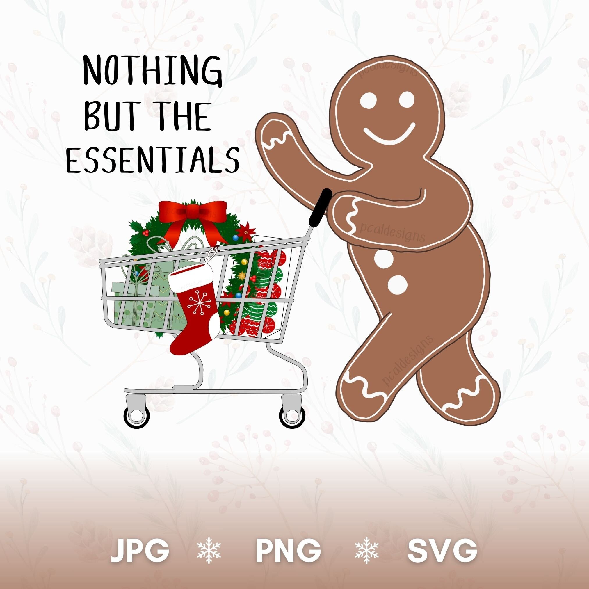 Gingerbread SVG, Gingerbread Man SVG, Holiday PNG, Christmas Shopping ...