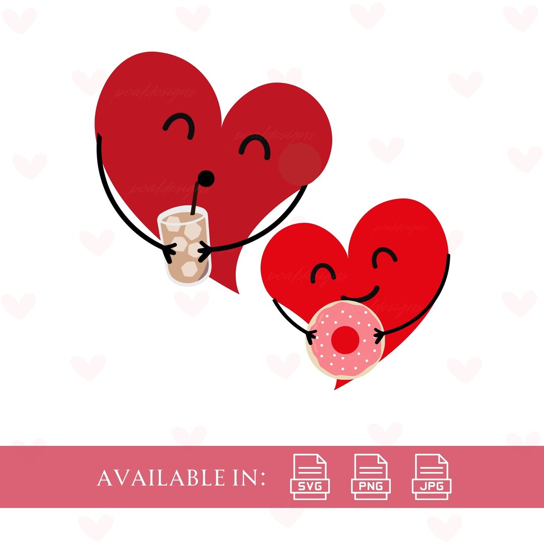 Perfect Match Svg, Iced Coffee Svg, Donut Png, Valentines Day Svg - Etsy
