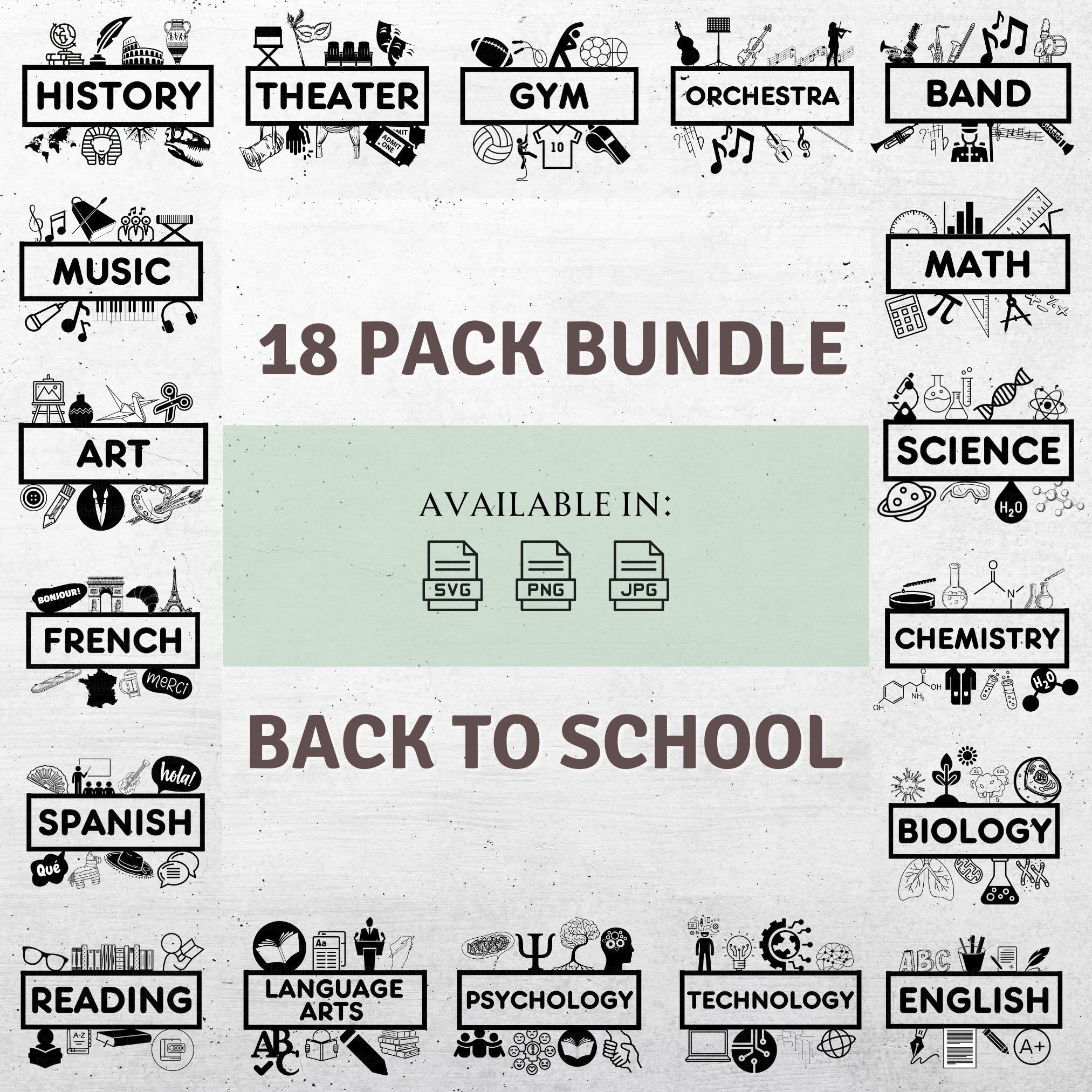Back to School SVG Bundle, Teacher SVG, Classroom Decor SVG, Instant ...