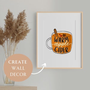 Apple Cider SVG, Fall Drink Designs, Fall PNG, Seasonal Stickers ...