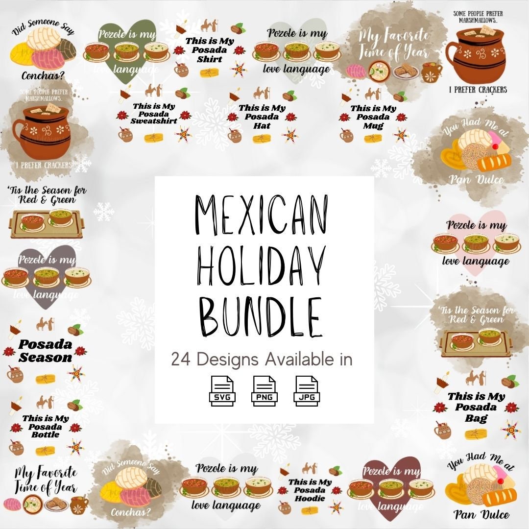 Holiday Bundle Svg, Mexican Svg, Navidad Png, Navidad Svg, Mexican Png ...
