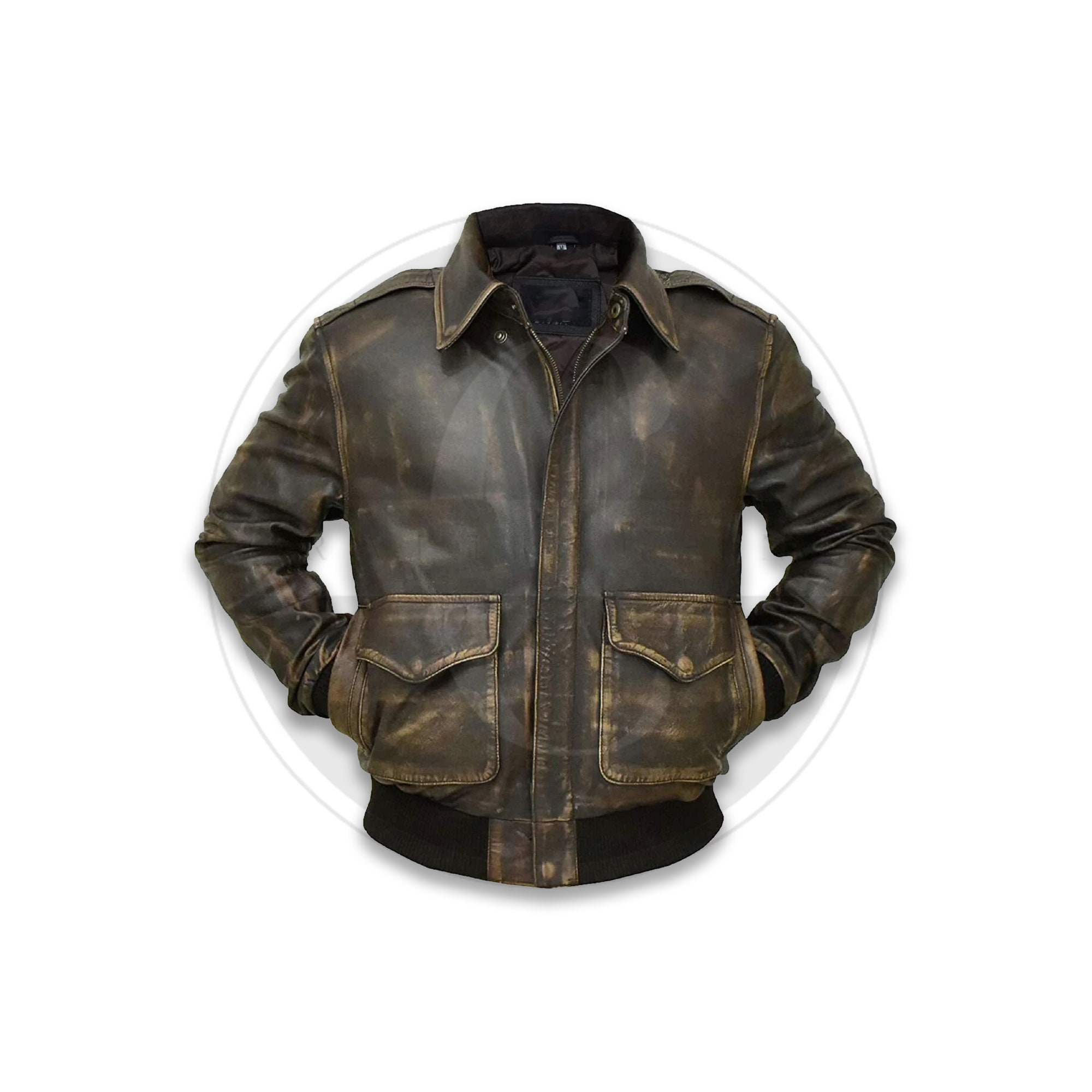 Men's Distressed Brown A2 Flight Bomber Jacket Pilot A2 - Etsy