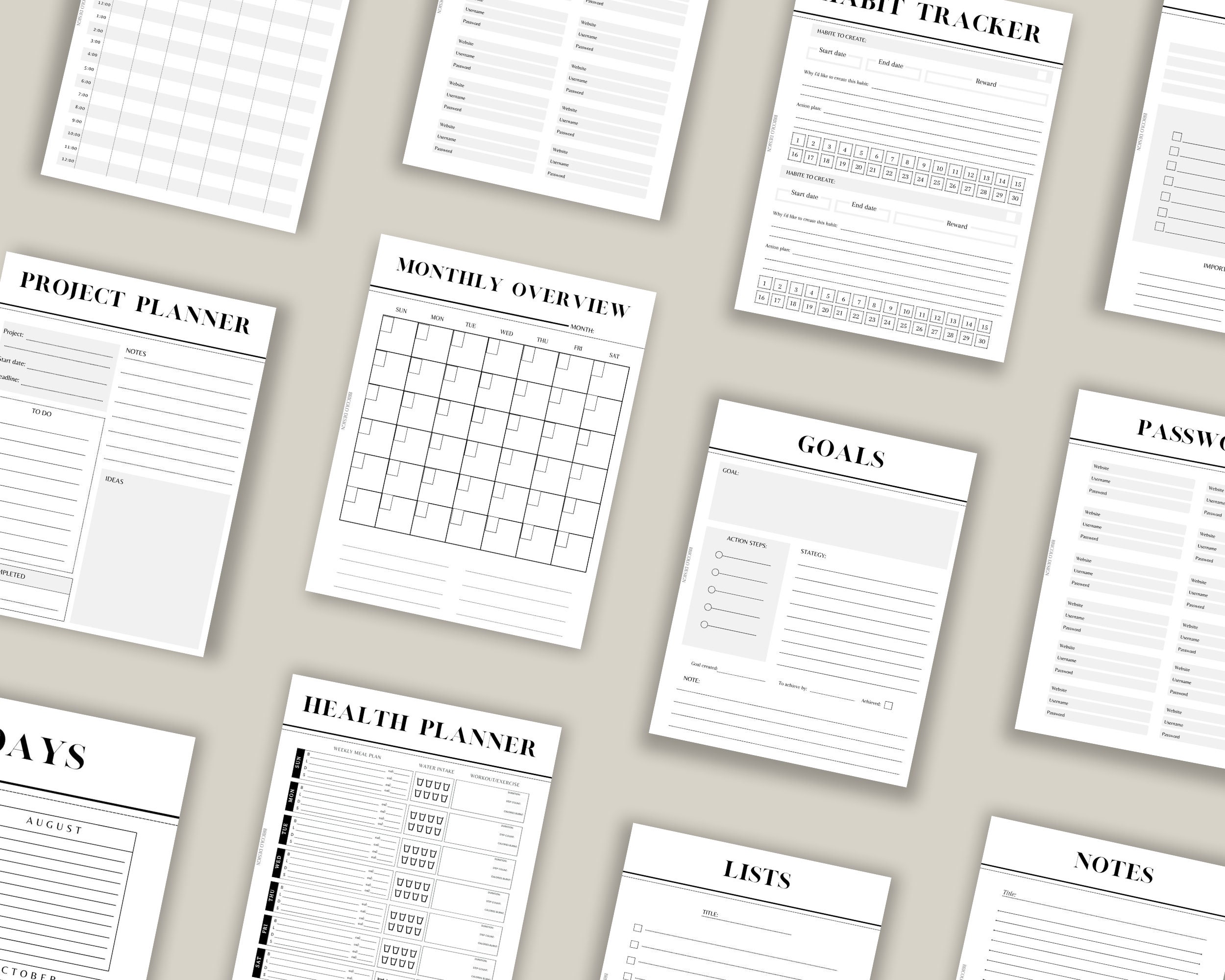 PRINTABLE Health Planner Printable Health Planner Page - Etsy Canada