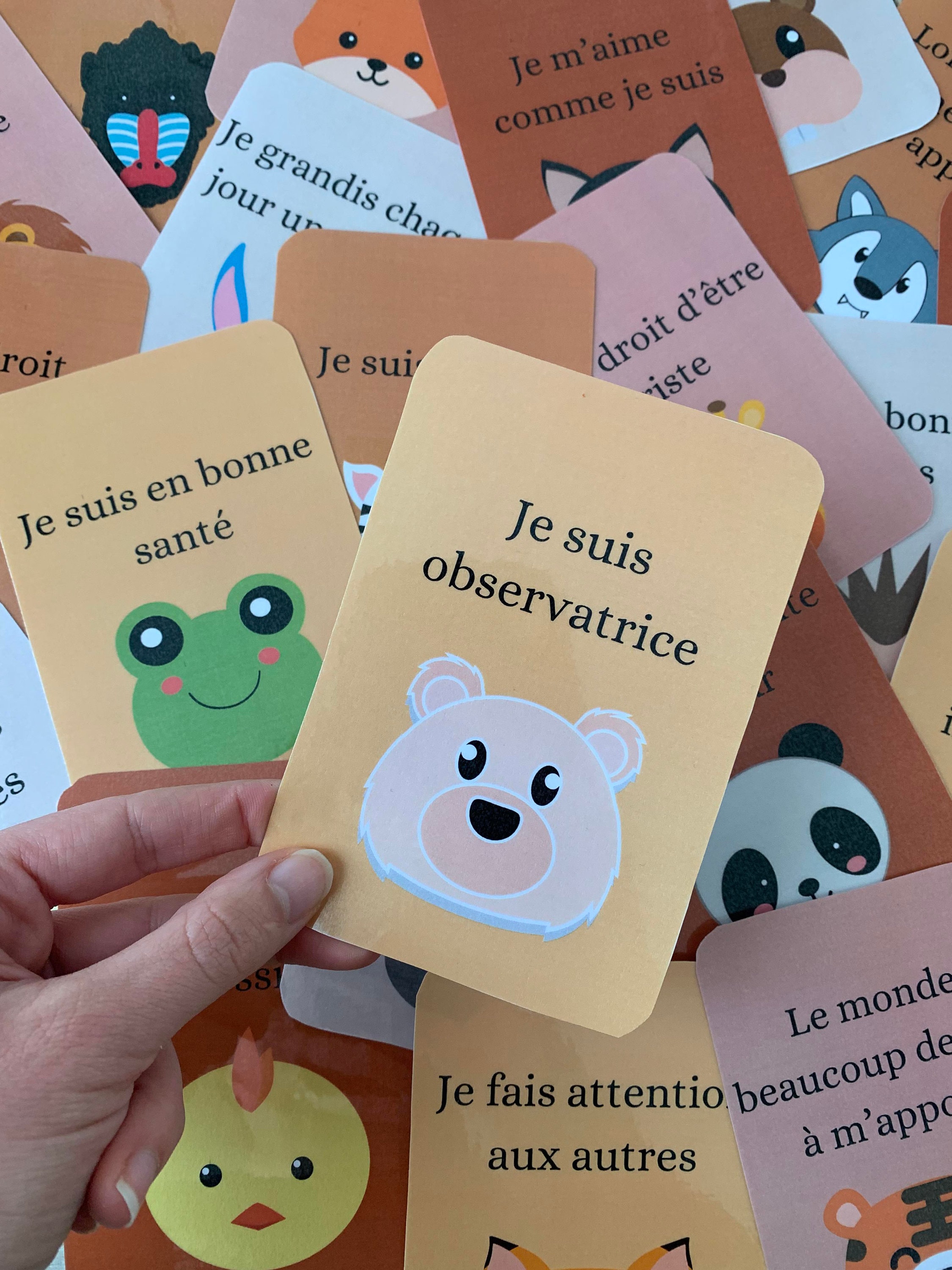 60 cartes d'affirmations positives pour enfant version fille Format PDF ...