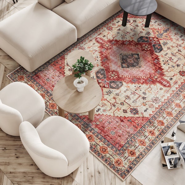 Red Persian Rug - Etsy