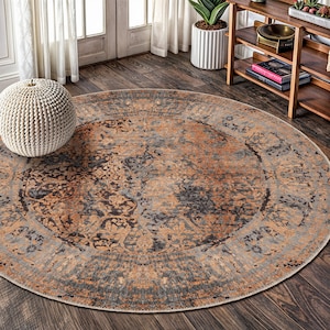 Dark Brown Medallion Area Rugs, HAND KNOTTED, Vintage, Antique, Area ...