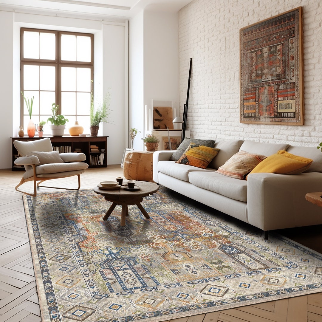 Alexandria Style Rug Vintage Mid-century Traditional Rug for Living ...