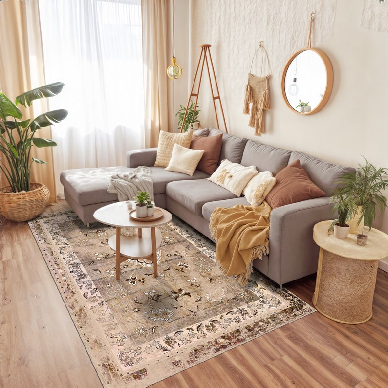 Anatolian Paisley Distressed Wool Rug Handcrafted Oriental Rug ...