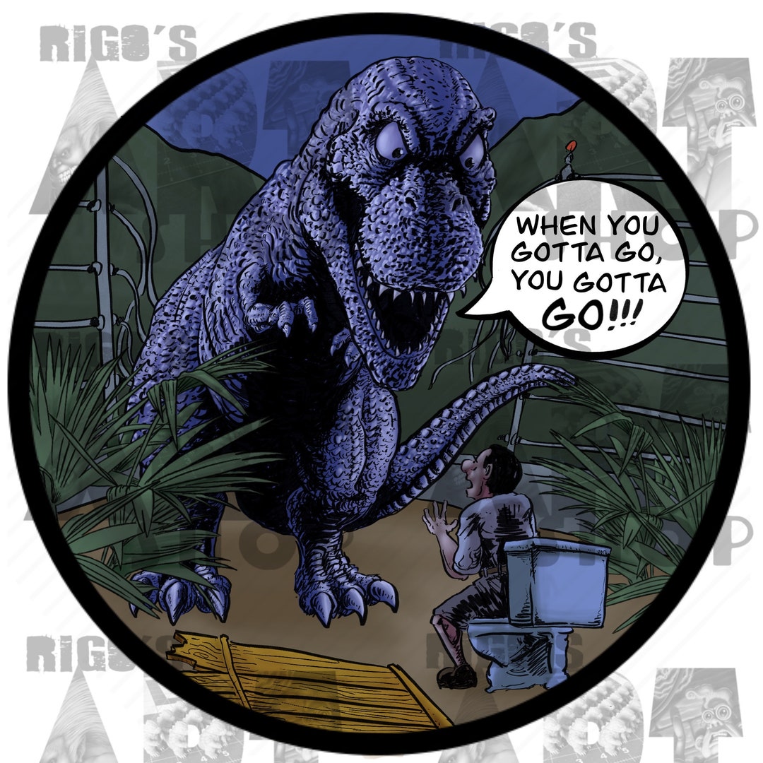T-rex Gloss Sticker: Funny Dinosaur Art (3x3) - Etsy