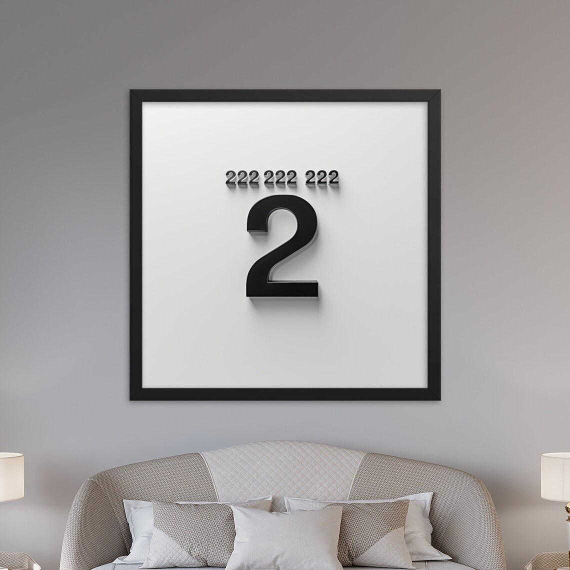Aesthetic Framed 222 Angel Numbers Wall Hanging Art, Spiritual ...