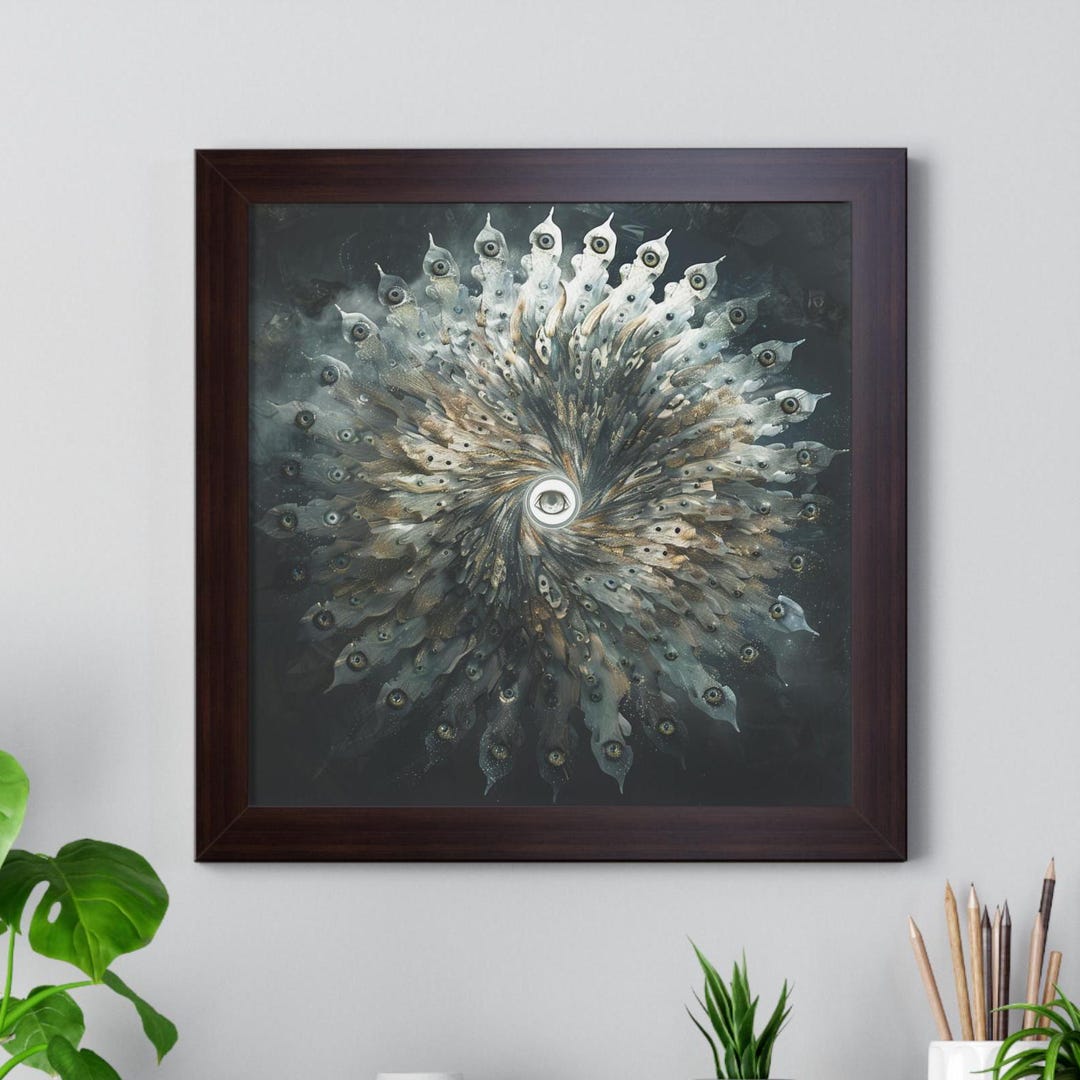 Angels Ophanim Wall Hanging Framed Art, Bible Accurate Angel Living ...