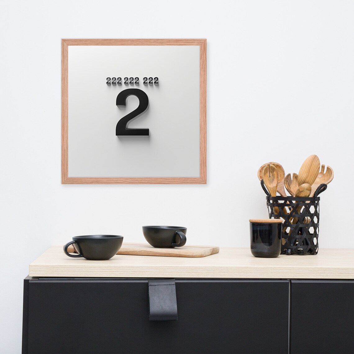 Aesthetic Framed 222 Angel Numbers Wall Hanging Art, Spiritual ...