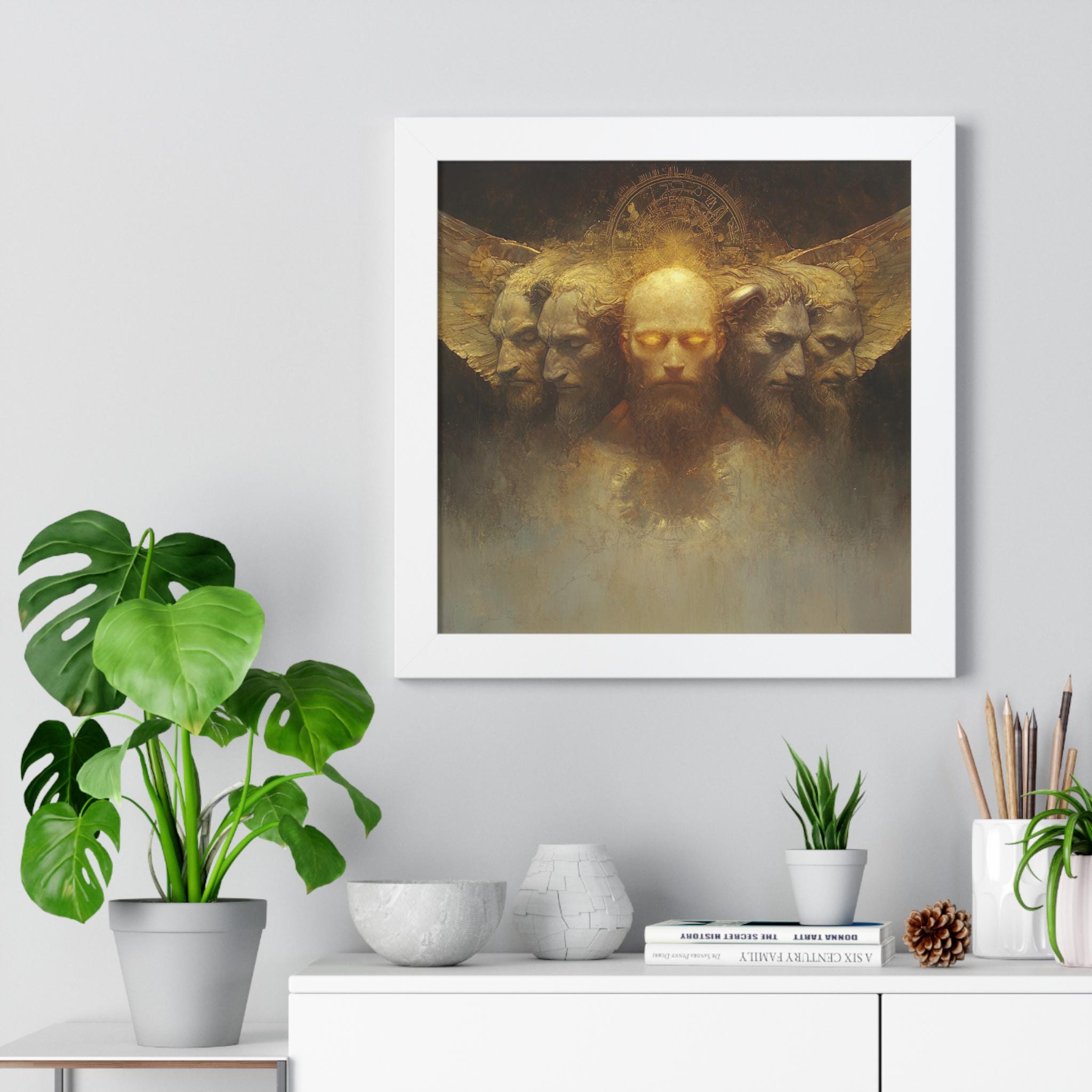 Biblically Accurate Cherubim Angels Framed Poster, Spiritual Religious ...