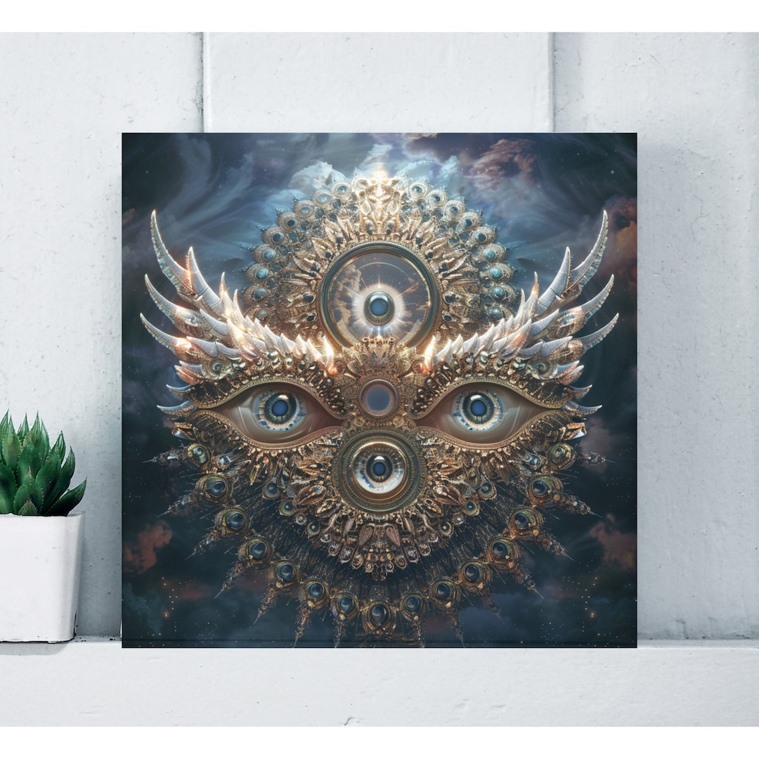 Biblically Accurate Angel Art Wall Canvas Art Decor, Angel Wings Above ...