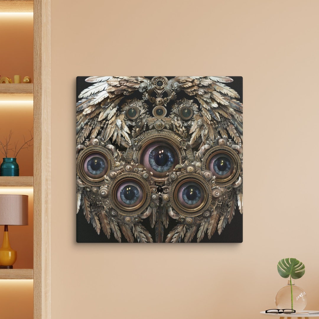 Biblically Accurate Angel Art Wall Canvas Art Decor, Angel Wings Above ...