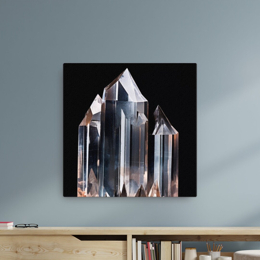 Rocks and Minerals Stone Art, Crystal Wall Art, Crystal Cluster Decor ...