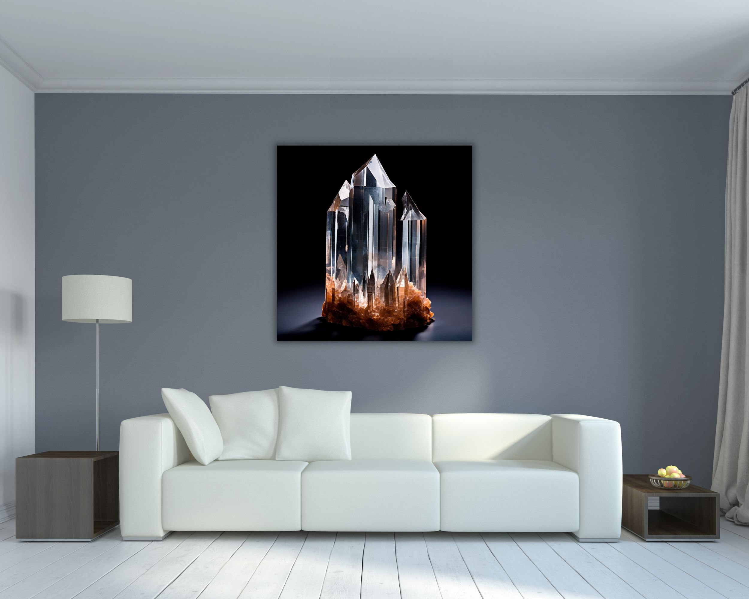 Rocks and Minerals Stone Art, Crystal Wall Art, Crystal Cluster Decor ...