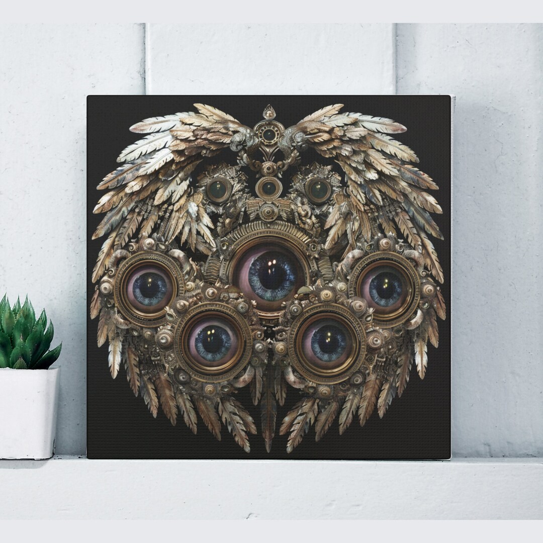 Biblically Accurate Angel Art Wall Canvas Art Decor, Angel Wings Above ...